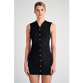 MINI STRUCTURED TERRY SNAP BUTTONS DRESS- Sugarfreeshops.com