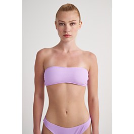 CRINKLED STRAPLESS BIKINI CROPPED TOP- Sugarfreeshops.com
