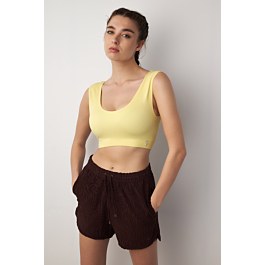 ΜΟΝΟΧΡΩΜΟ SEAMLESS ΚΟΝΤΟ ΡΙΜΠ ΤΟΠ- Sugarfreeshops.com