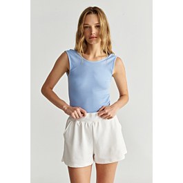 SEAMLESS ΚΟΝΤΟ ΡΙΜΠ ΤΟΠ ΜΕ ΑΝΟΙΧΤΗ ΠΛΑΤΗ- Sugarfreeshops.com